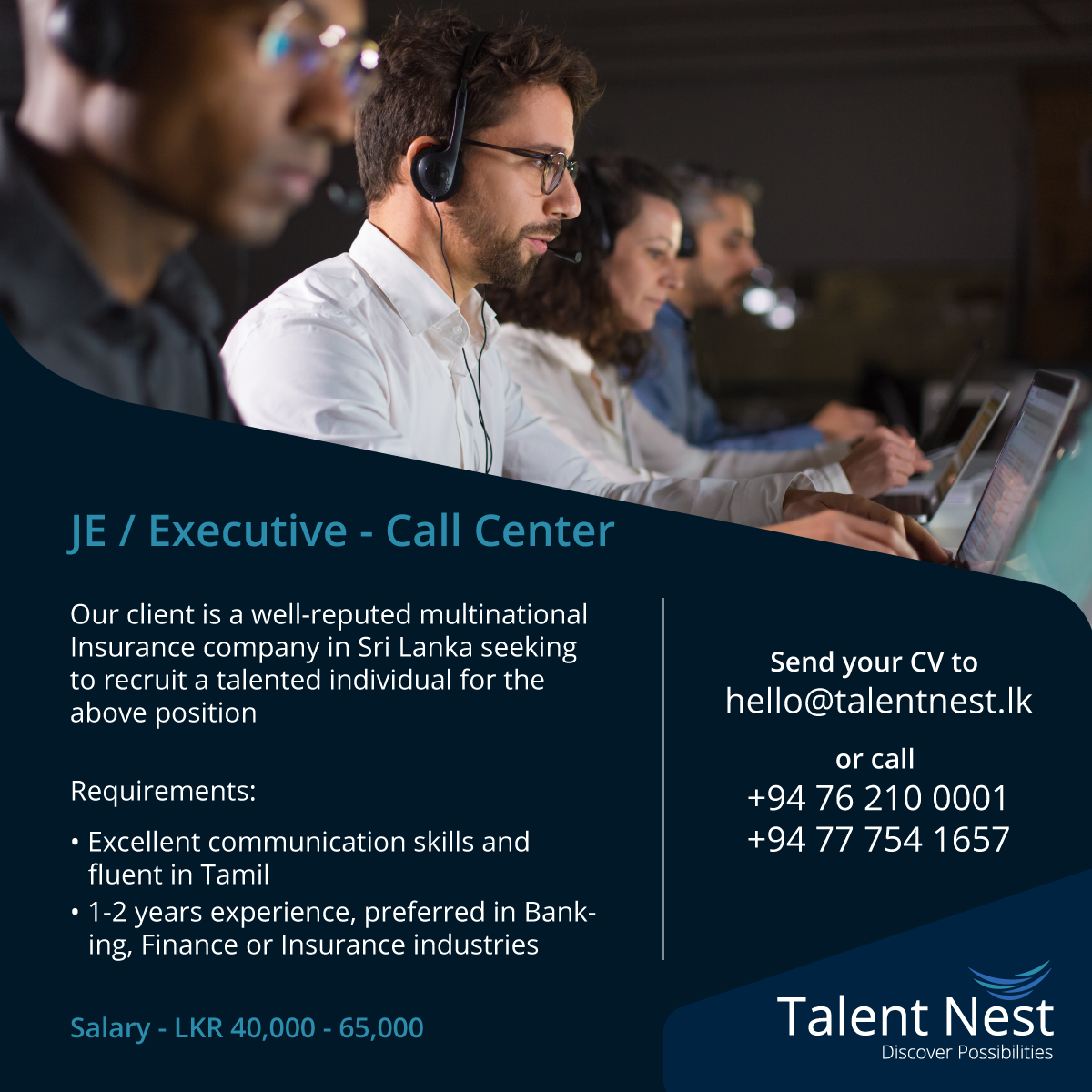 JE/Executive – Call Center – Talent Nest
